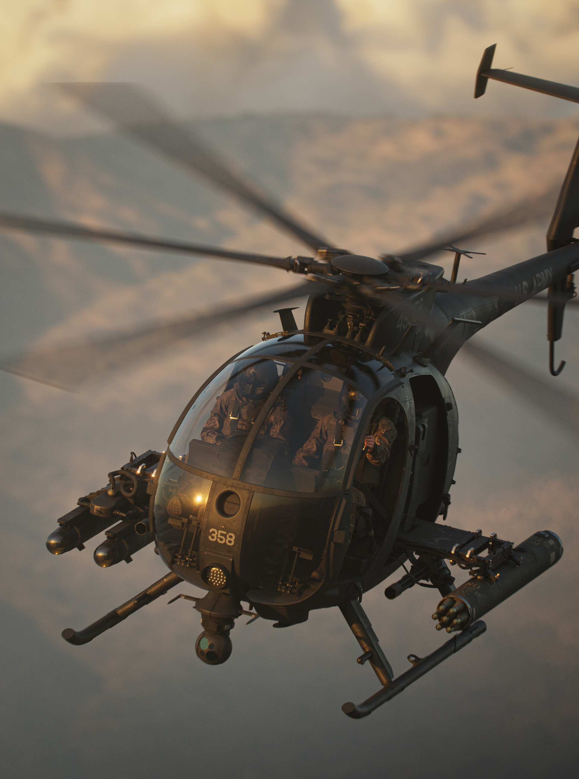 ArtStation - MH-6 Little Bird and JSOC P1