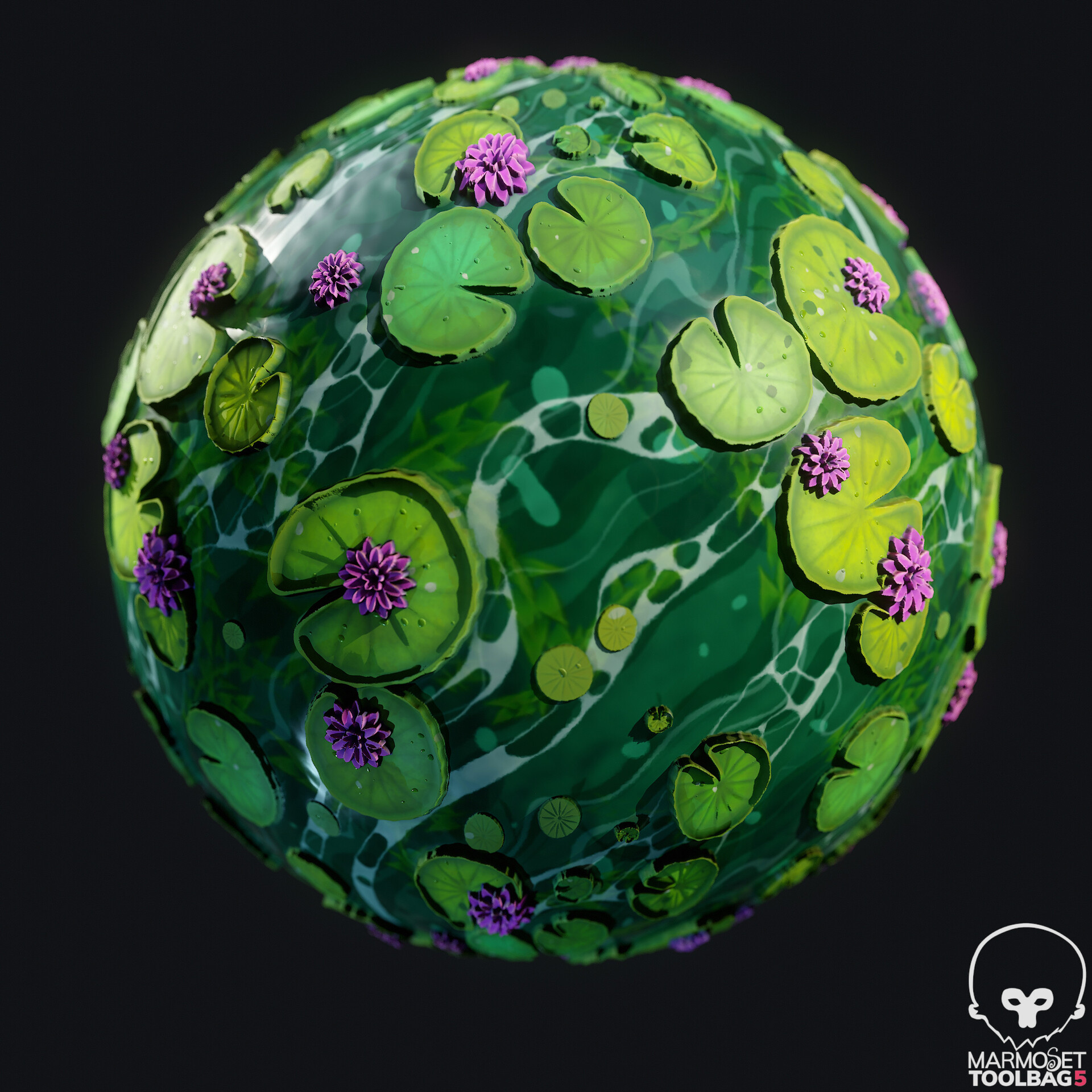ArtStation - Substance Designer - Stylized Lilypads