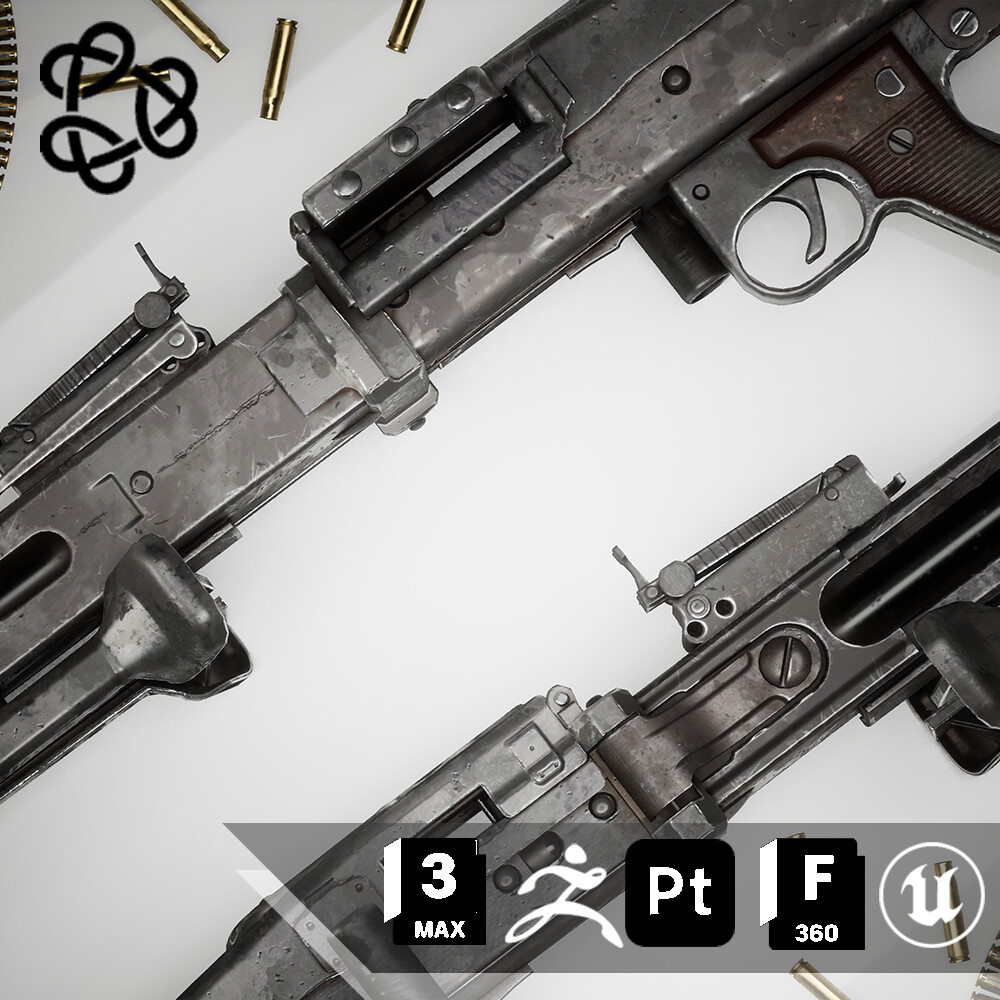 ArtStation - MG42 - WW2 weapon Study