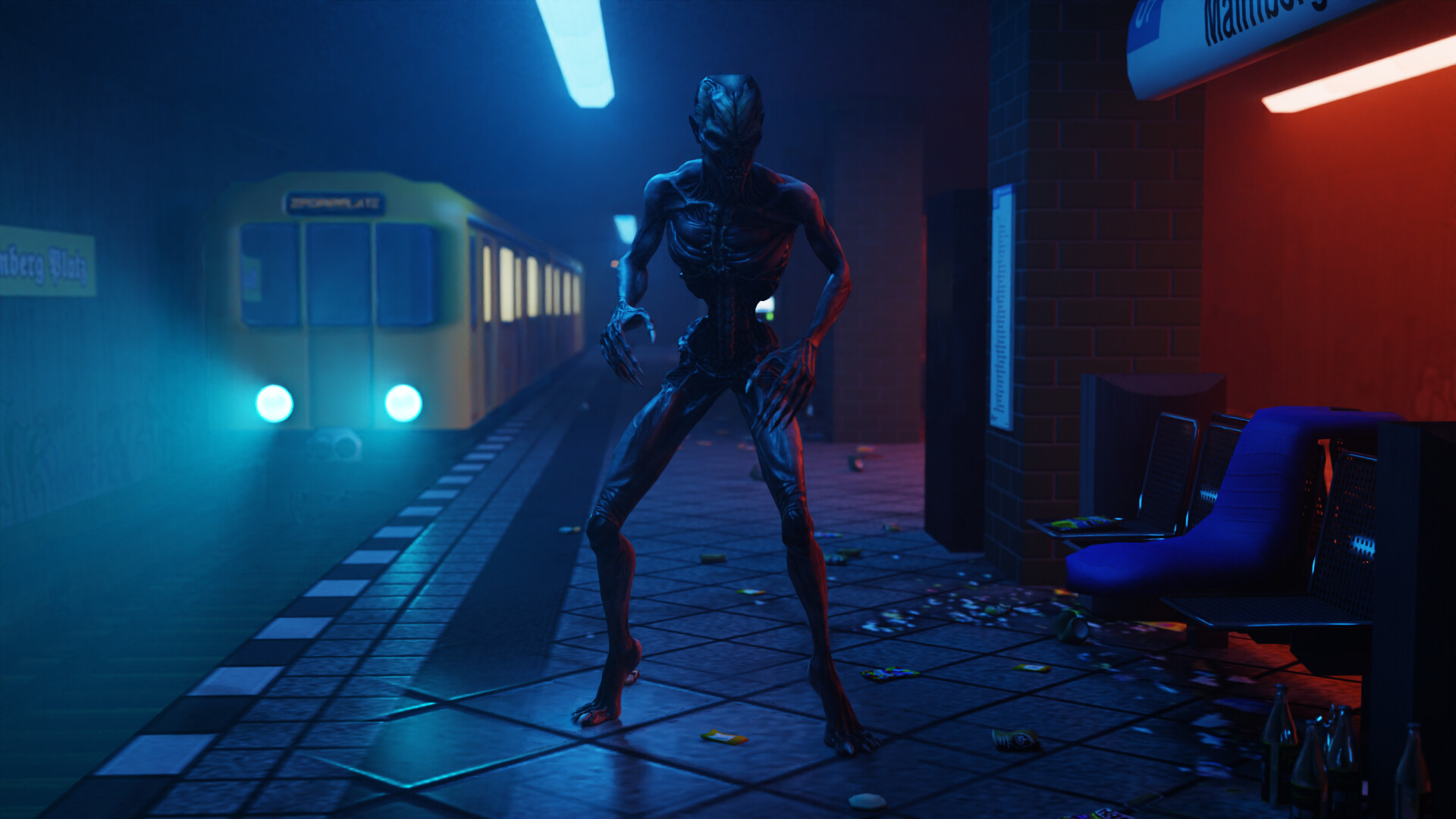 ArtStation - Monster in Subway