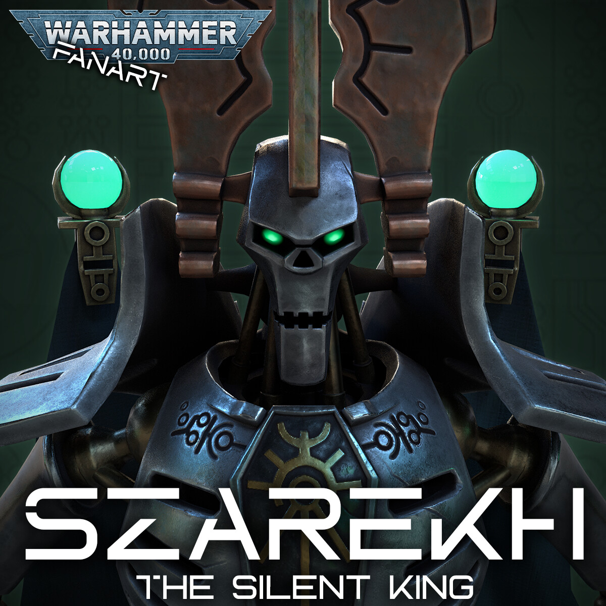 ArtStation - Szarekh, The Silent King - 40K fanart
