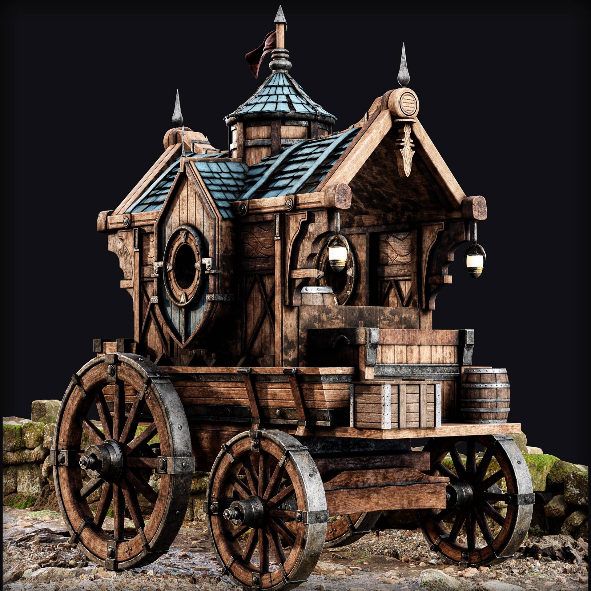 ArtStation - Old Medival Wagon Tutorial