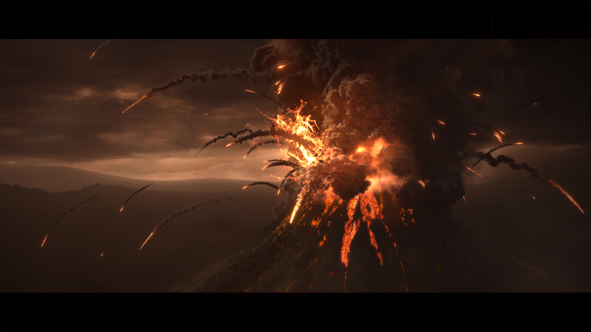 ArtStation - Volcano Eruption VFX Project