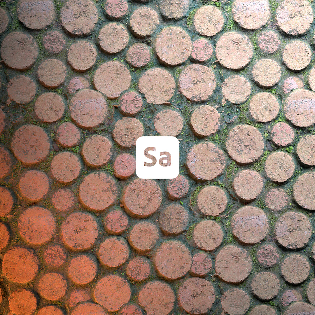 ArtStation - Circle tile floor Scanned