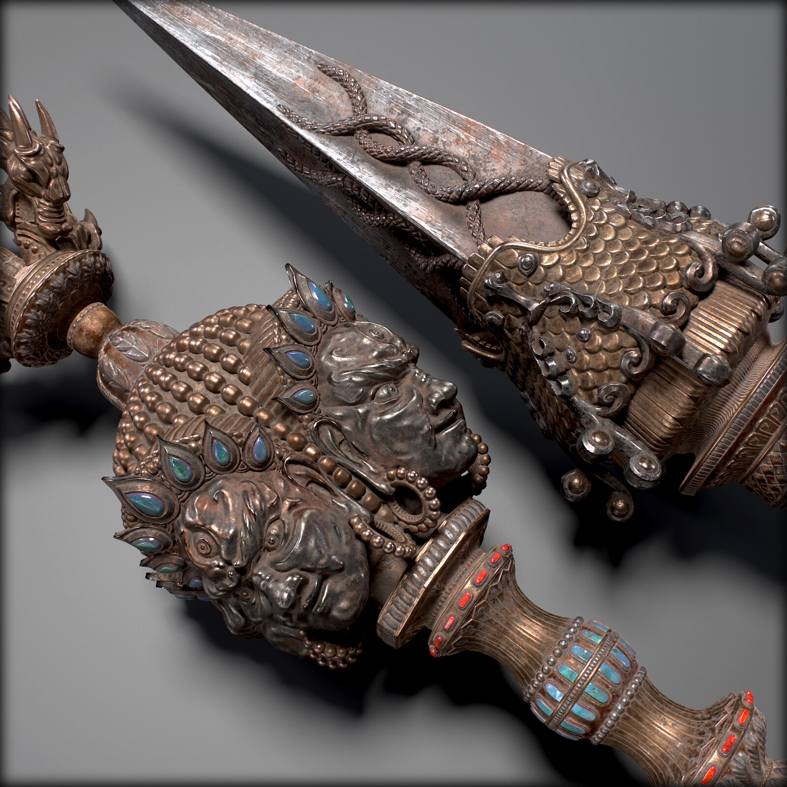 ArtStation - Buddhism Ritual Dagger