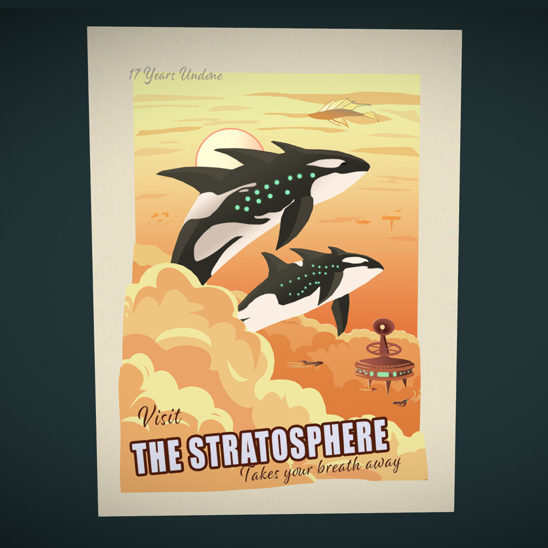 ArtStation - Sci Fi Stratosphere Vintage Poster