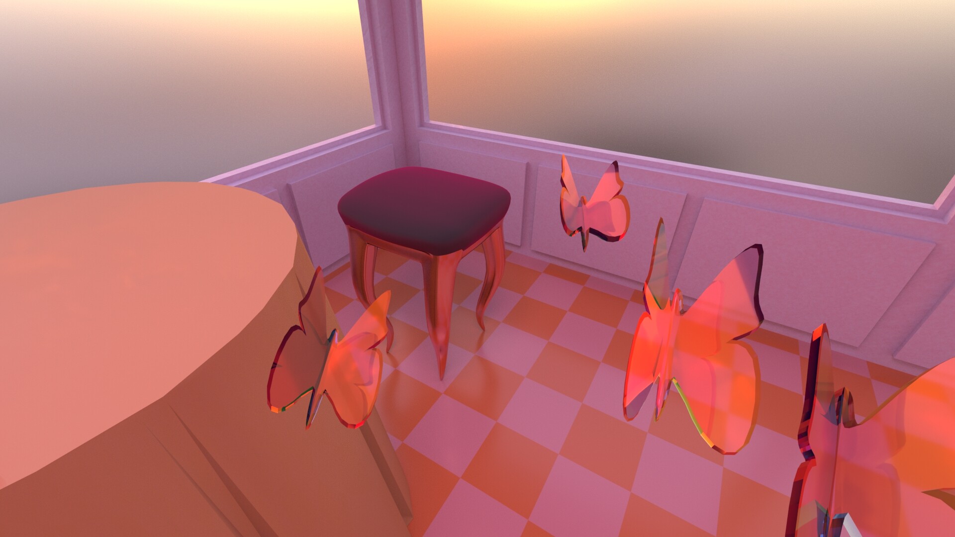 ArtStation - Glass Butterflies Café