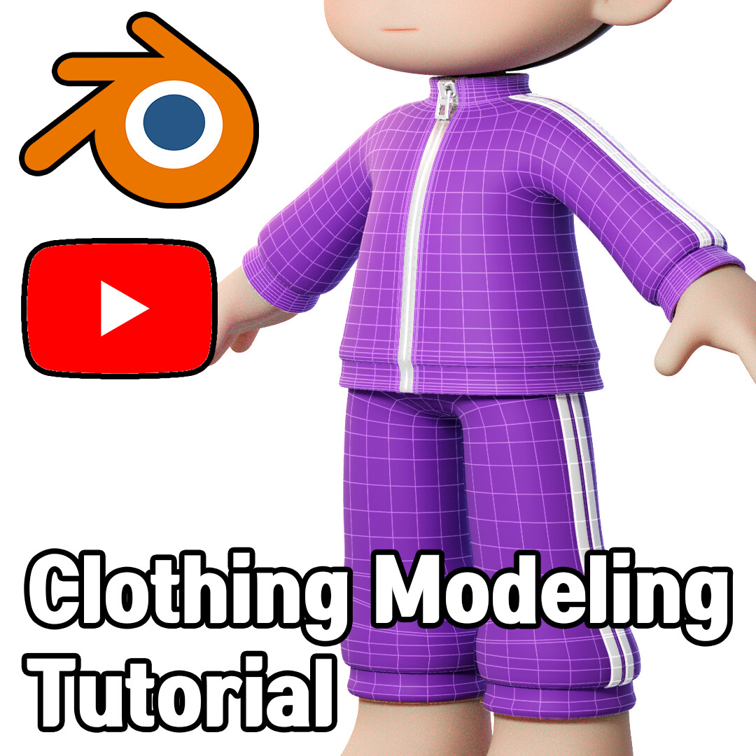 ArtStation - Blender Clothing Modeling Tuto & Turnaround
