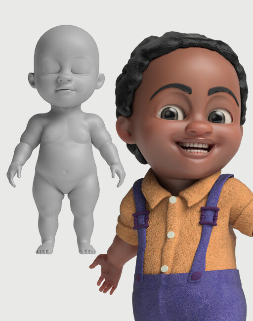 ArtStation - Denzel – The Joyful Toddler Boy for CC4