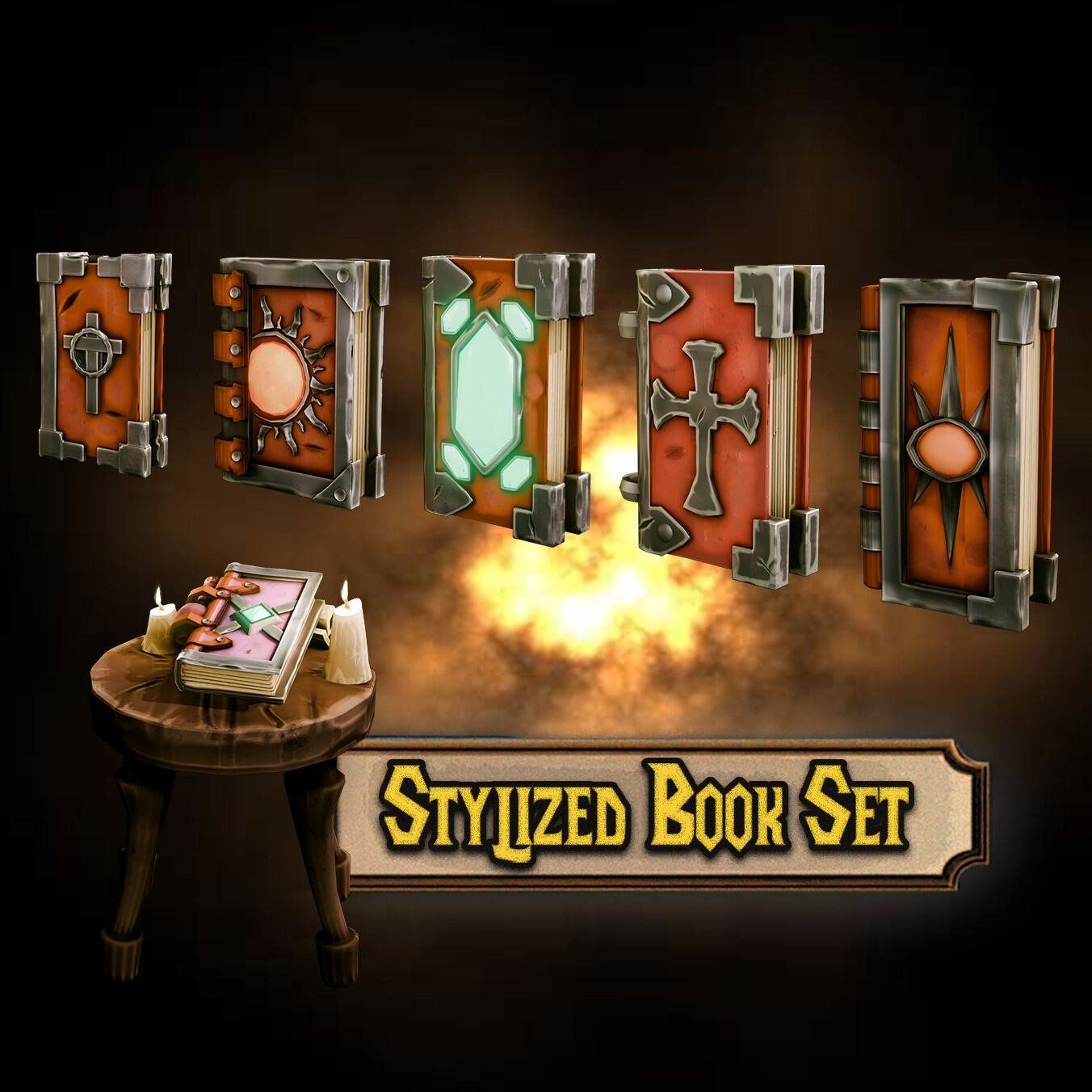 ArtStation - Blender 20 Massive Stylized Fantasy Books Asset Pack