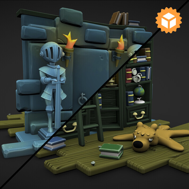 ArtStation - The Secret Library Door