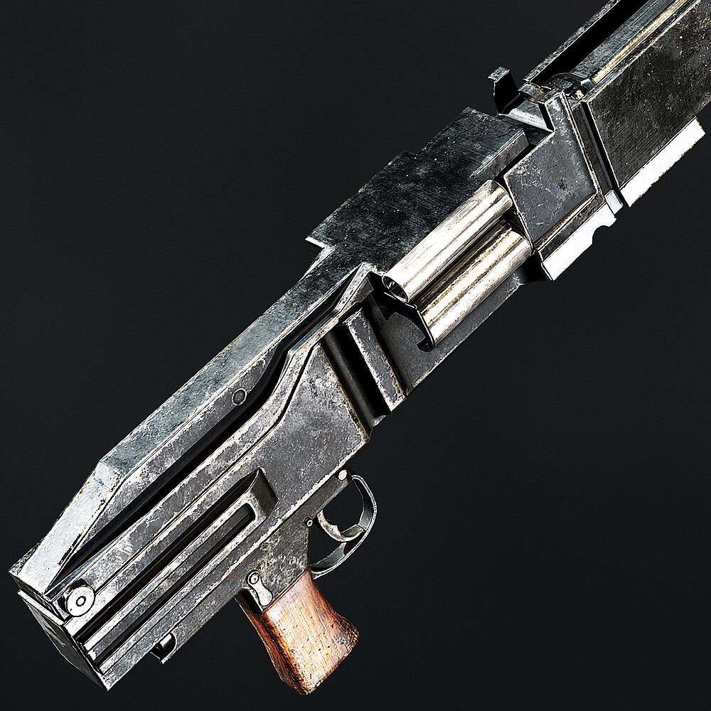 ArtStation - Besa machine gun