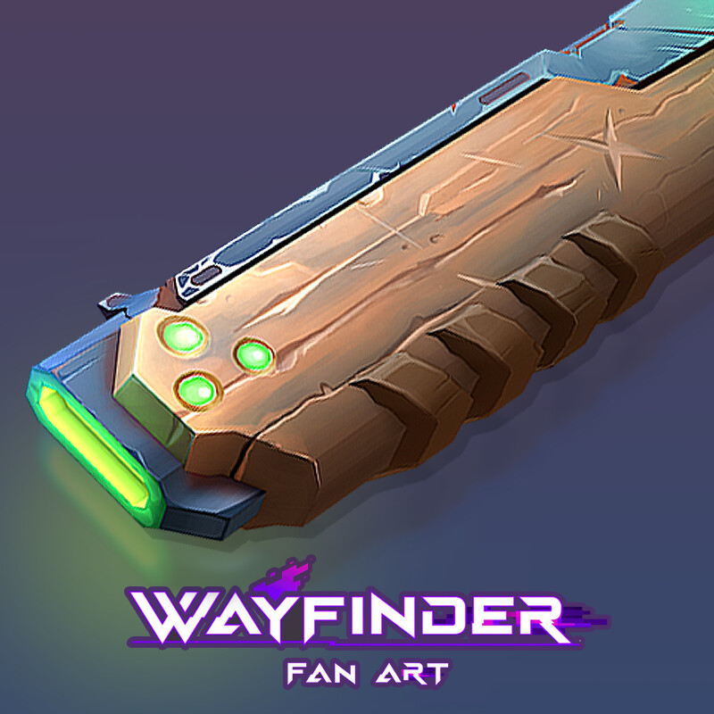 ArtStation - WAYFINDER Prop Fan Art Handpainting Workflow Practice