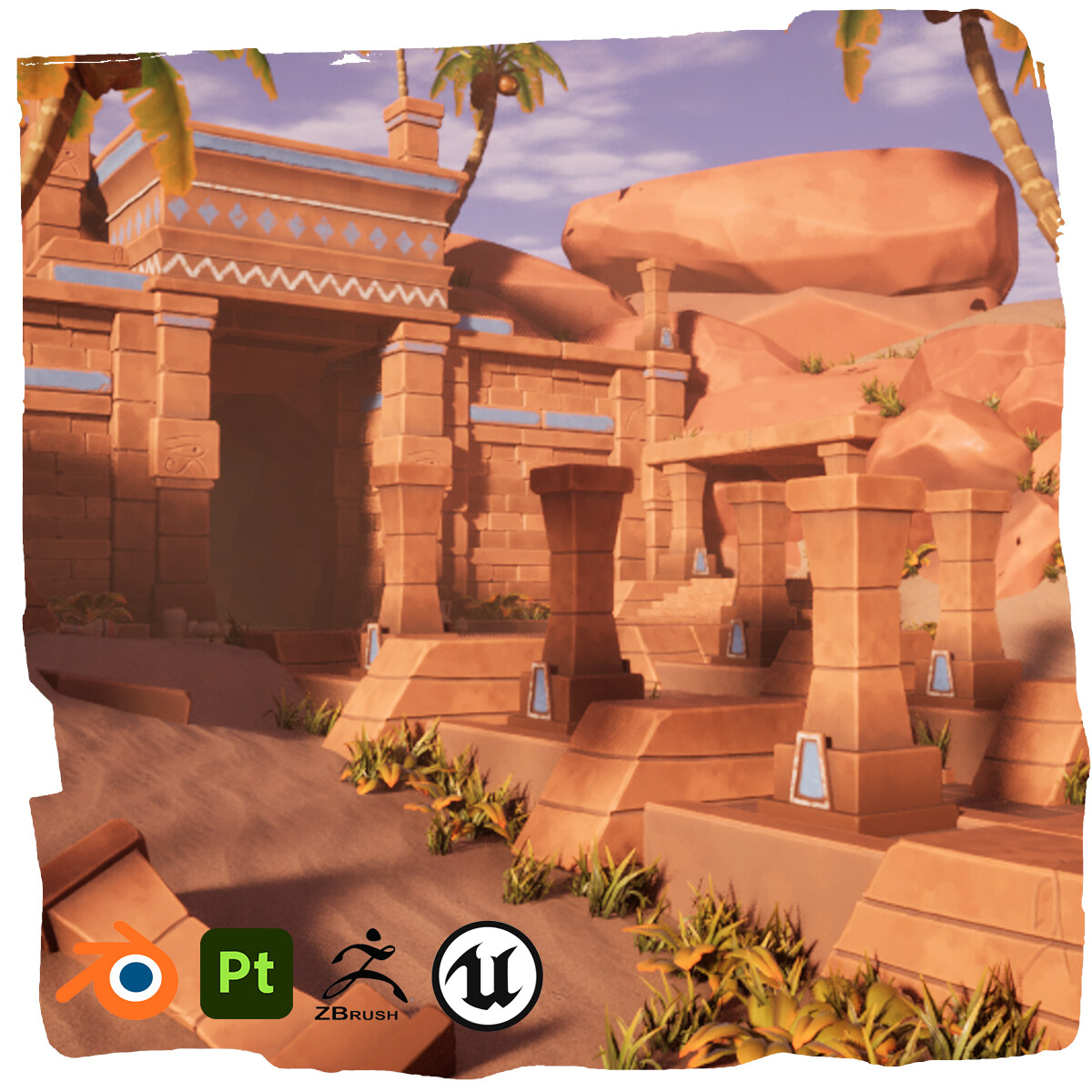 ArtStation - Stylized Temple - 3D Environment