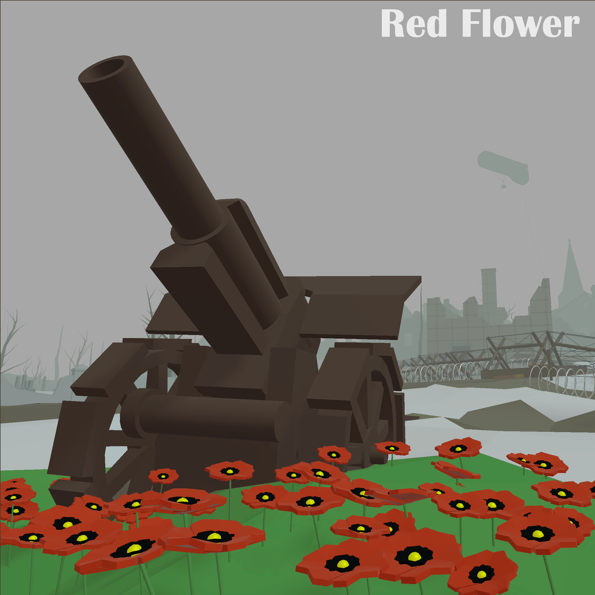 ArtStation - "Red Flower". Level Design Blockout. The final work of the ...