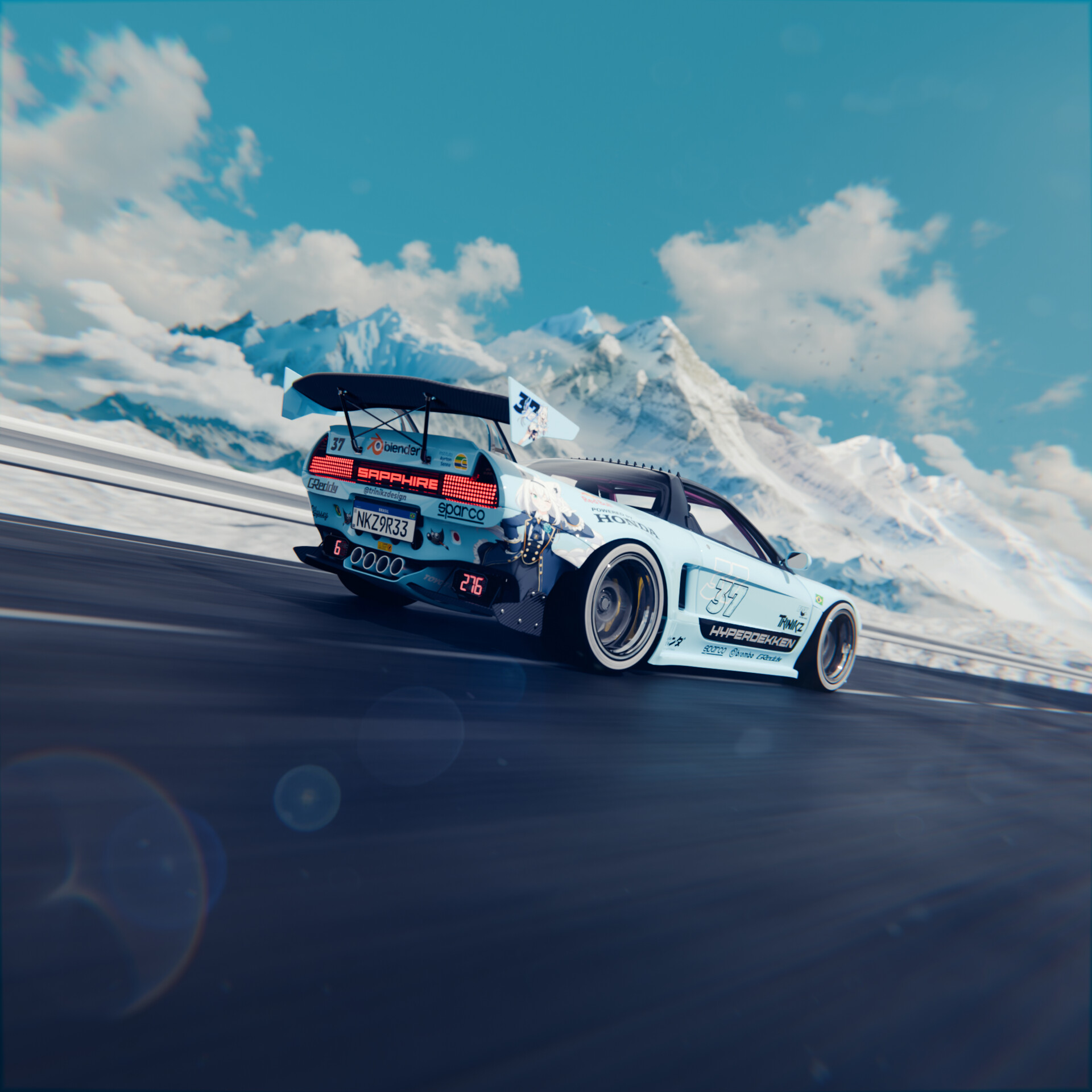 ArtStation - CAR RENDER CHALLENGE 2024 - SAPPHIRE HYPERDEKKEN 37