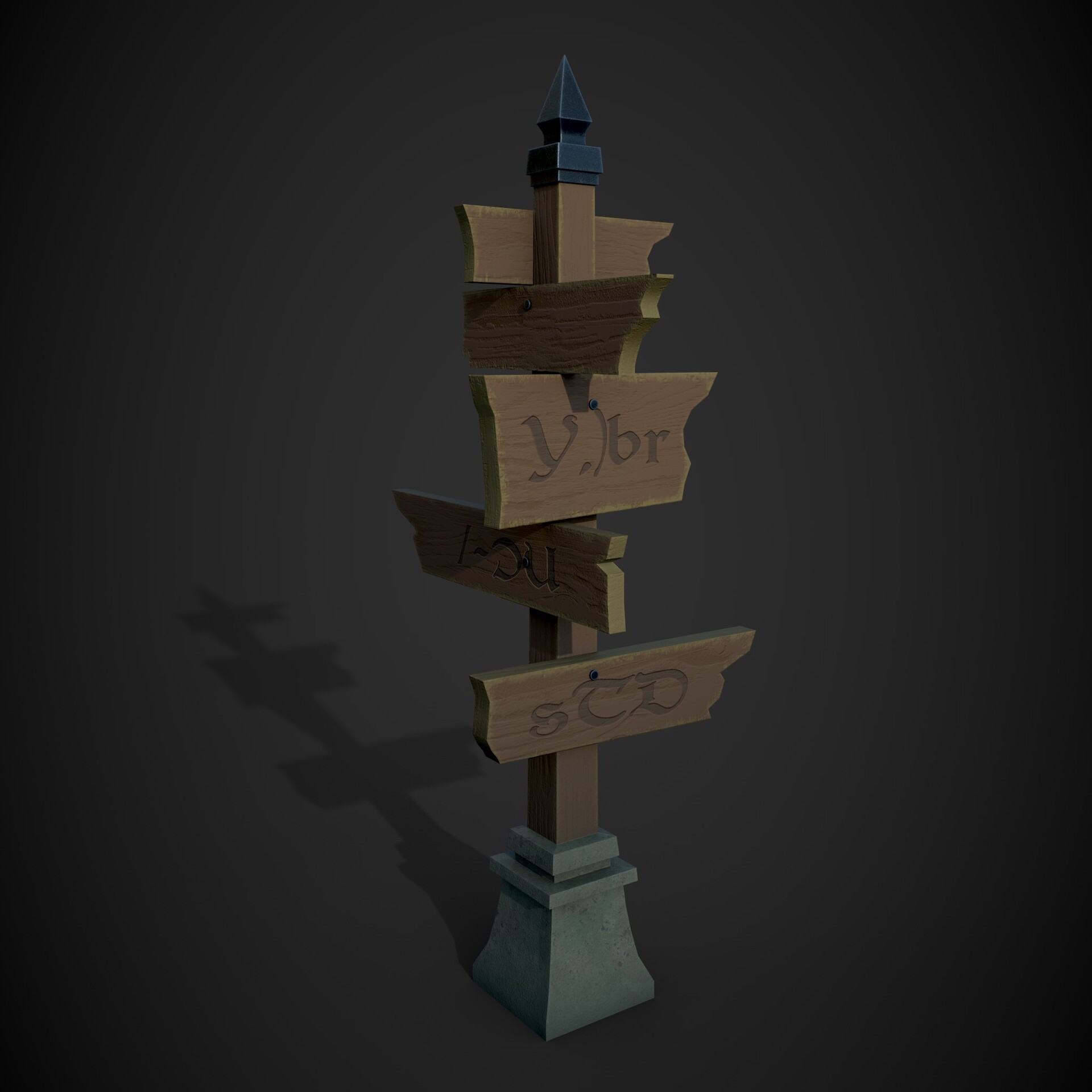 ArtStation - Sign post 3D model