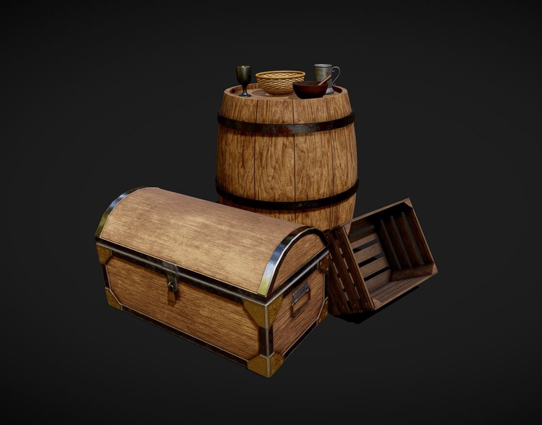 ArtStation - Medieval Travelling Props