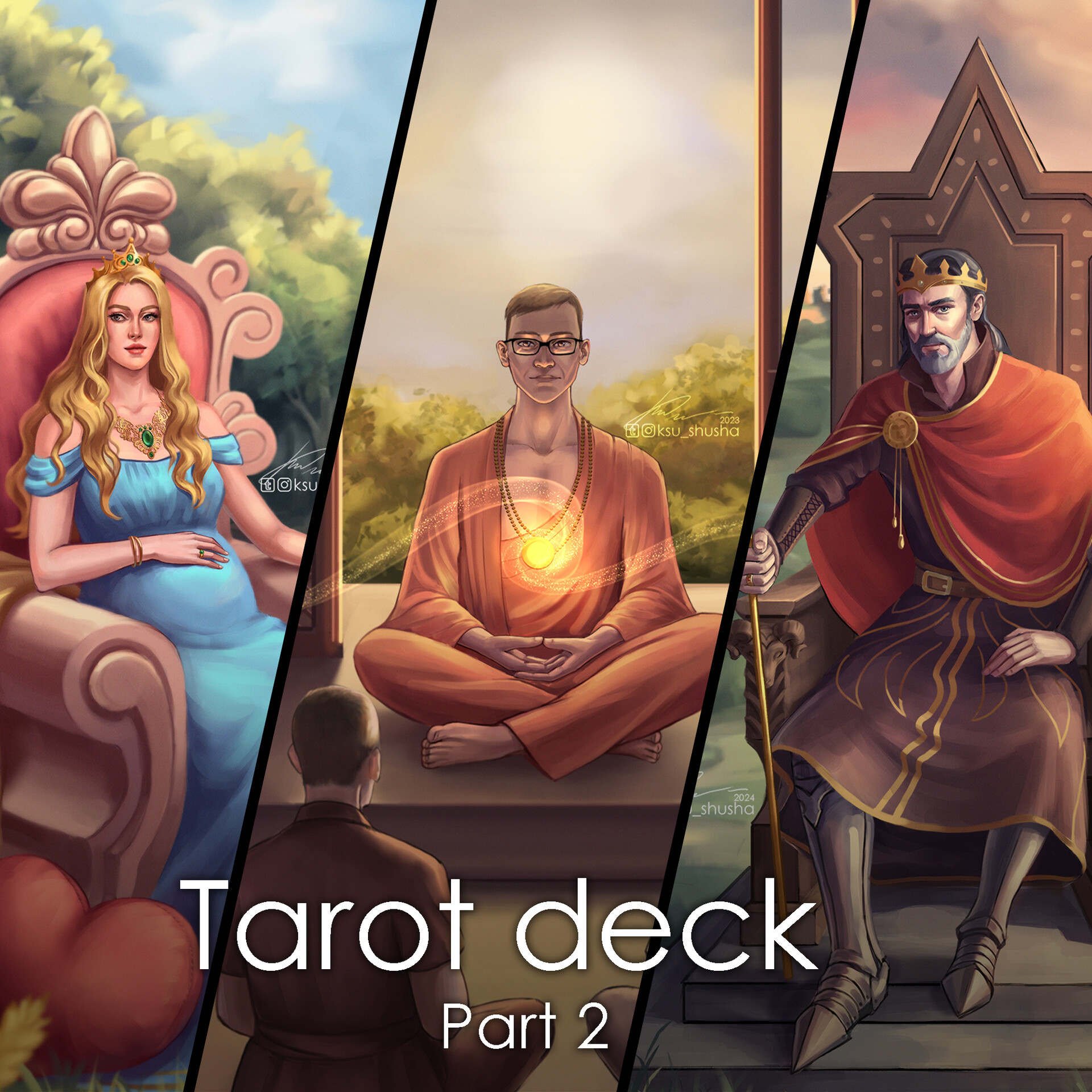 ArtStation - Tarot illustrations, part 2. The Empress, The Emperor, The ...