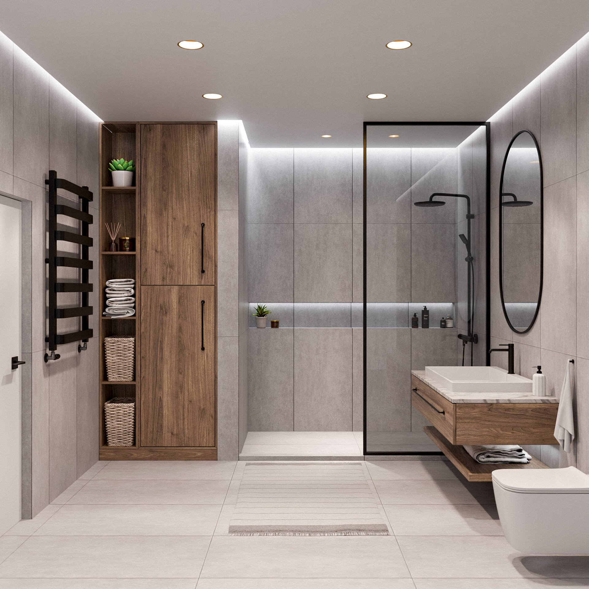 ArtStation - Modern Bathroom | Interior Visualization