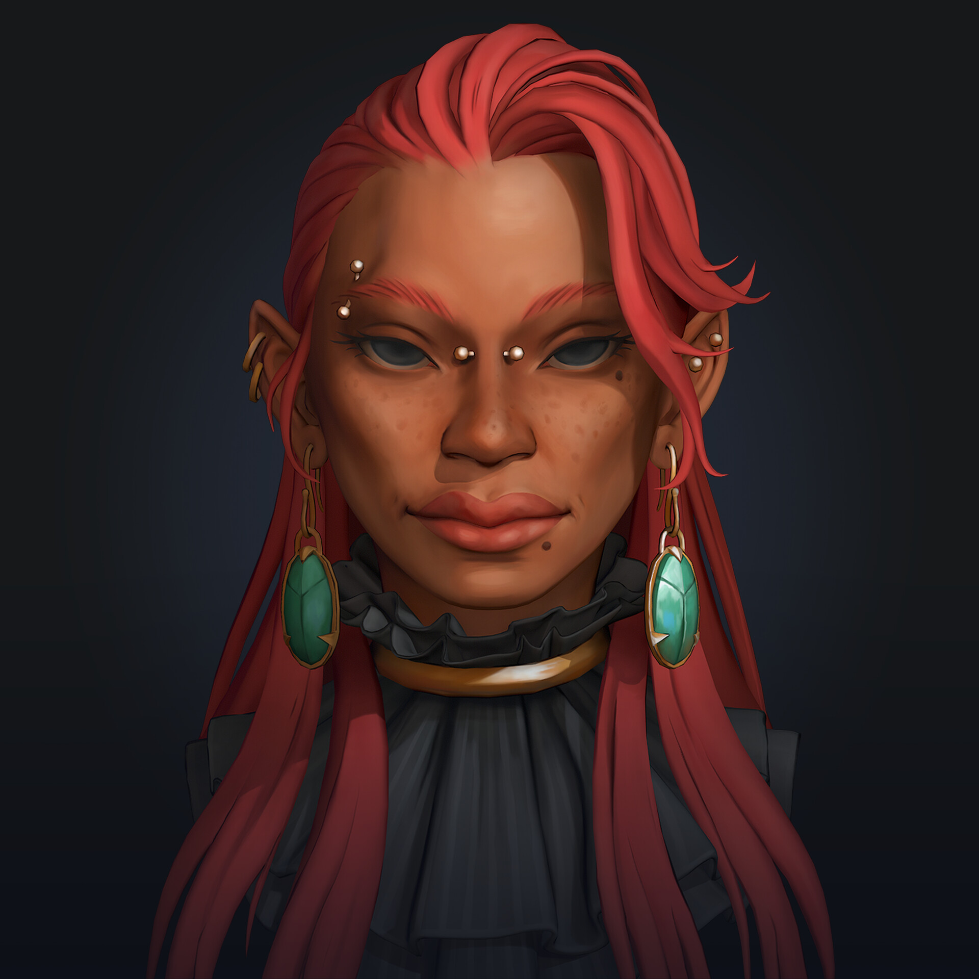 ArtStation - Red Haired Woman's Bust