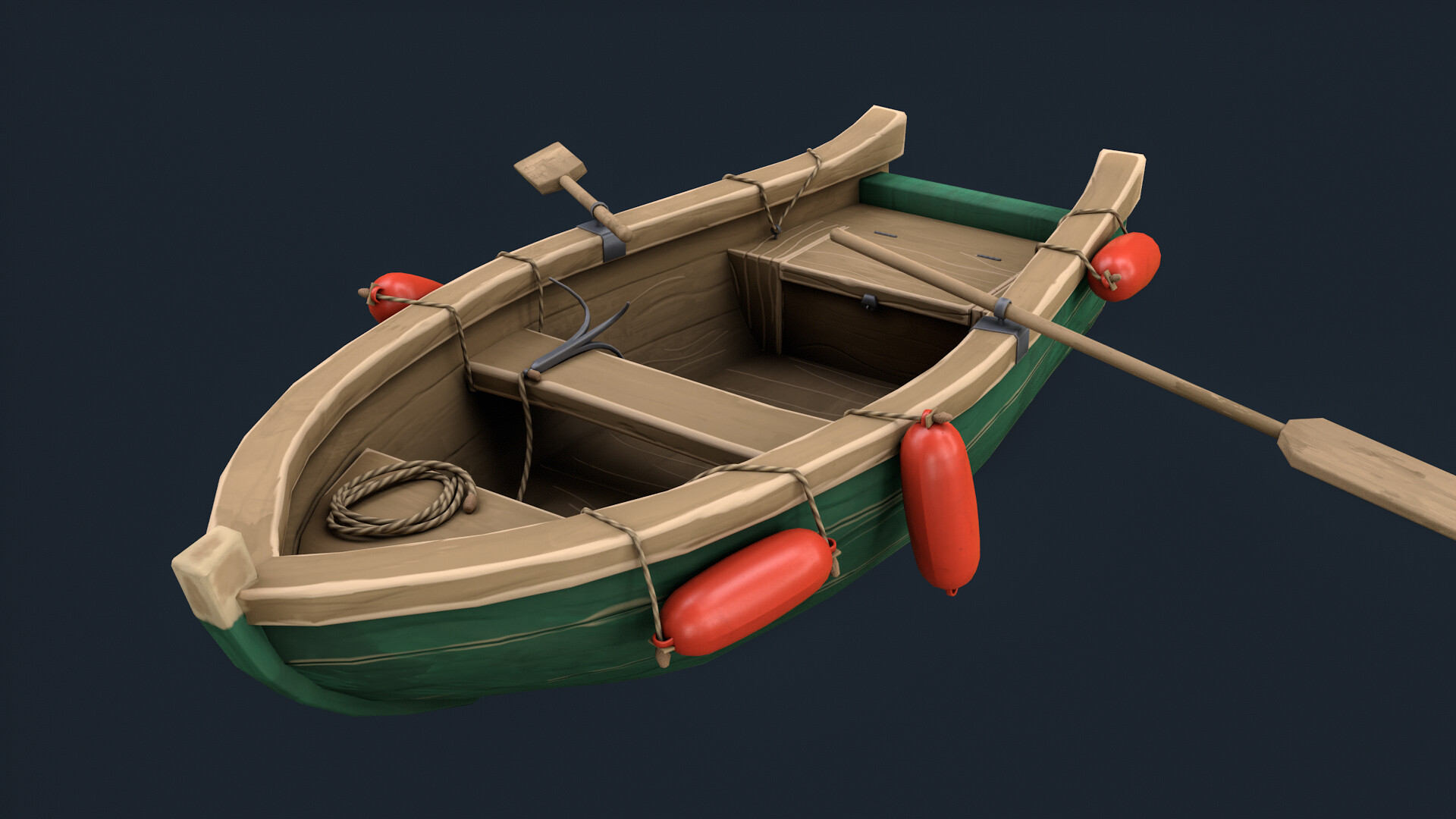 ArtStation - Stylized boat