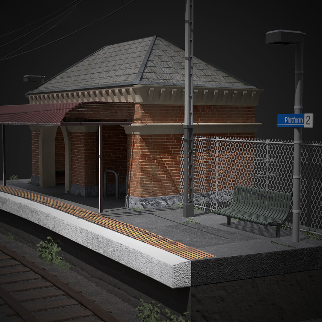 ArtStation - Melbourne Suburban Train Station Environment