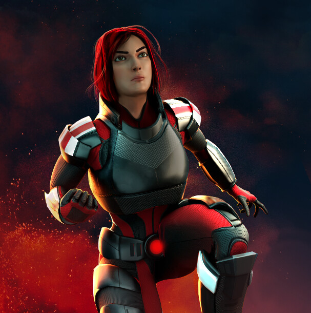 ArtStation - Commander Shepard