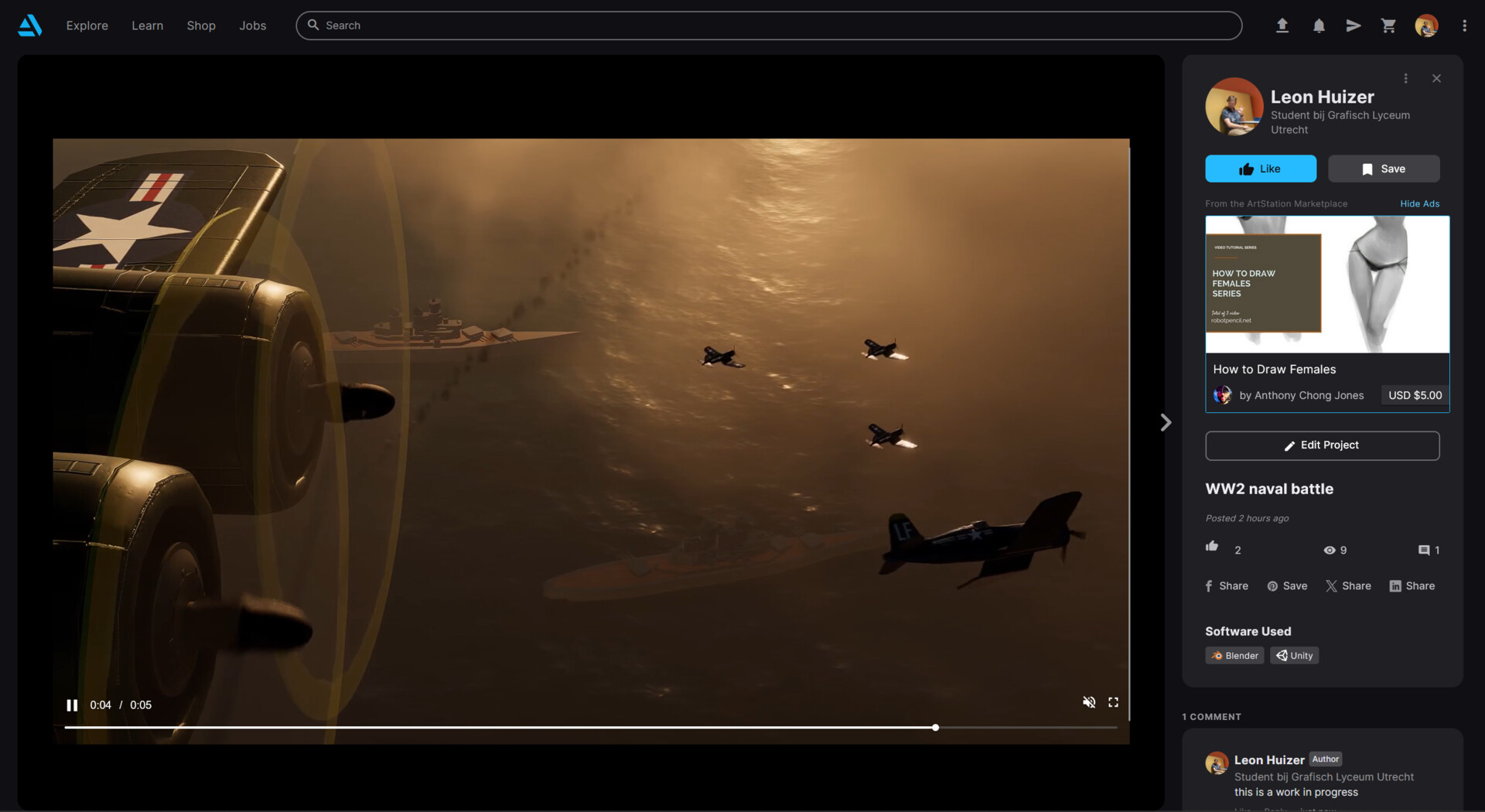 ArtStation - WW2 naval battle