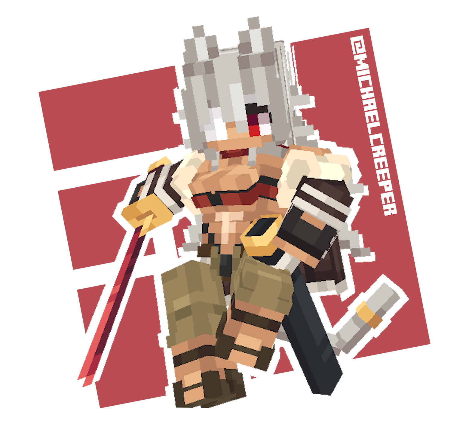 ArtStation - Minecraft X Mushoku Tensei - Ghislaine Dedoldia