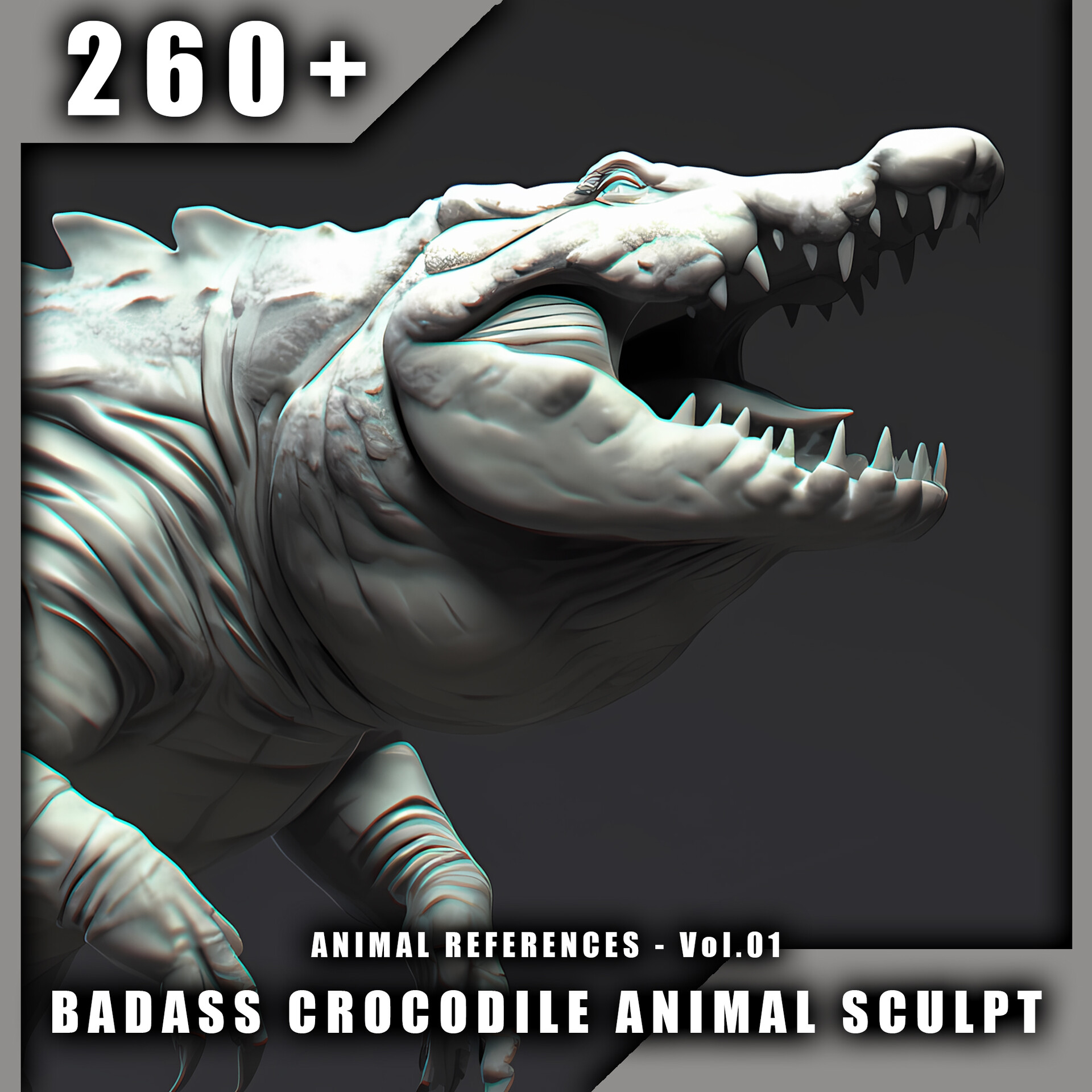 ArtStation - 260+ Badass Crocodile Animal Sculpt - Animal References Vol.01