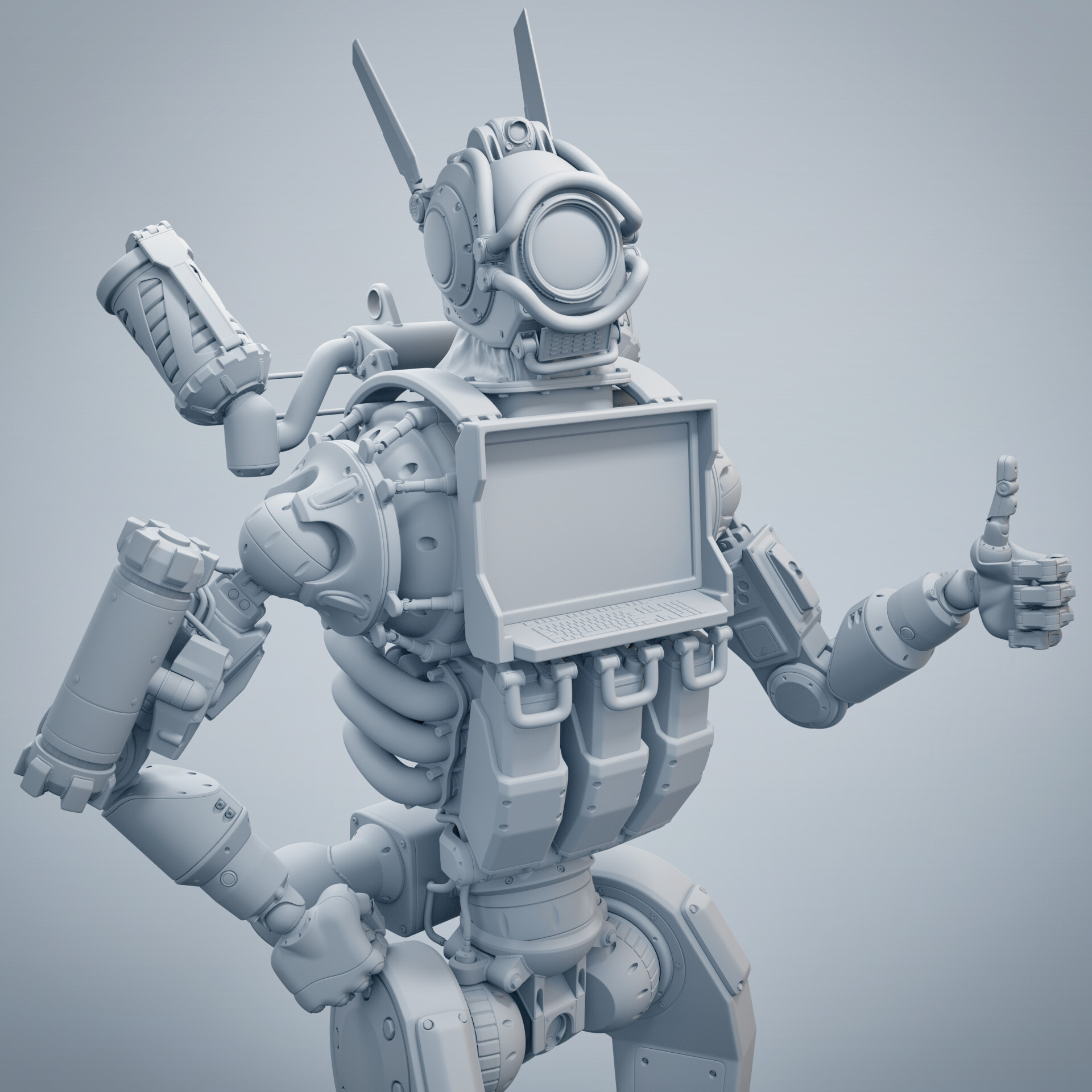 ArtStation - Pathfinder / Chappie (Fan Art) Model TX 300-01 (WIP)