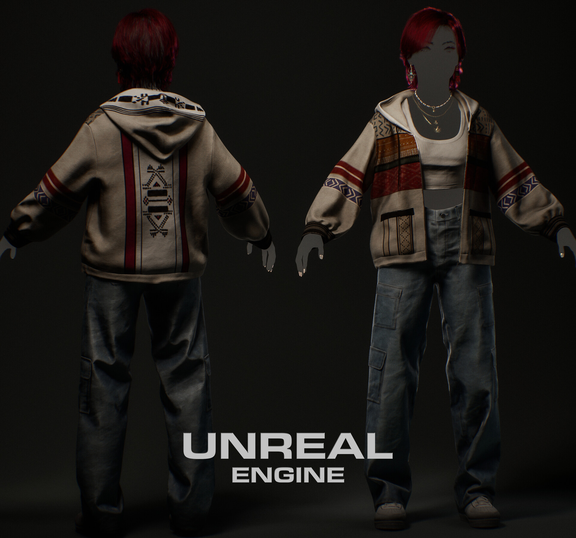 ArtStation - Realtime Female Character (Metahuman body Custom cloths)