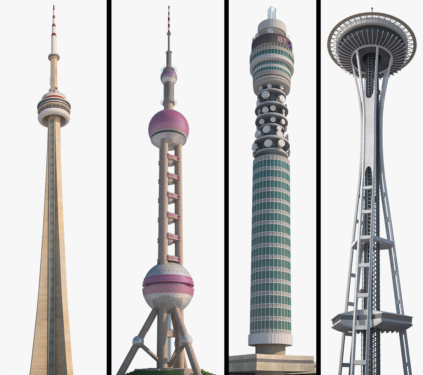 ArtStation - Four Unique Towers From Around The World