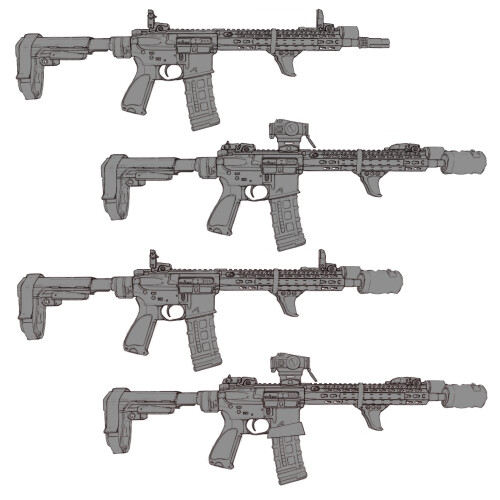 ArtStation - AR pistol variations