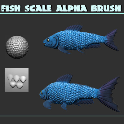ArtStation - Fish Scale Alpha Brush -Zbrush Alpha Brush