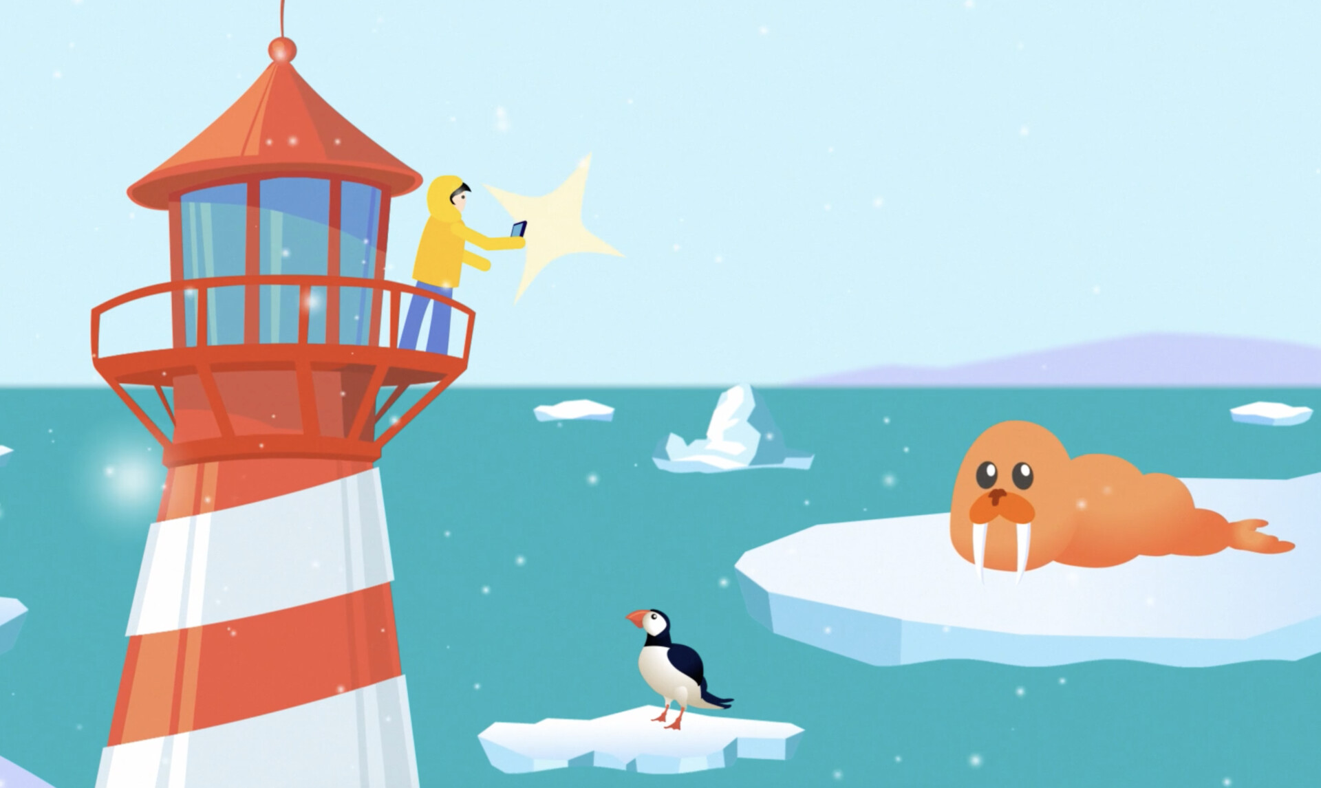 ArtStation - Fake Svalbard advertisement (2D animation)