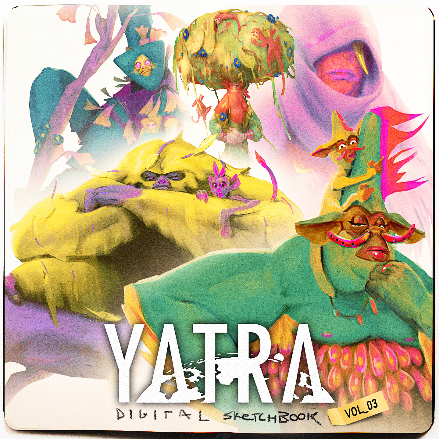ArtStation - YATRA: 🦧Flumafolia and 🐵Kuku (digital sketchbook vol_03)