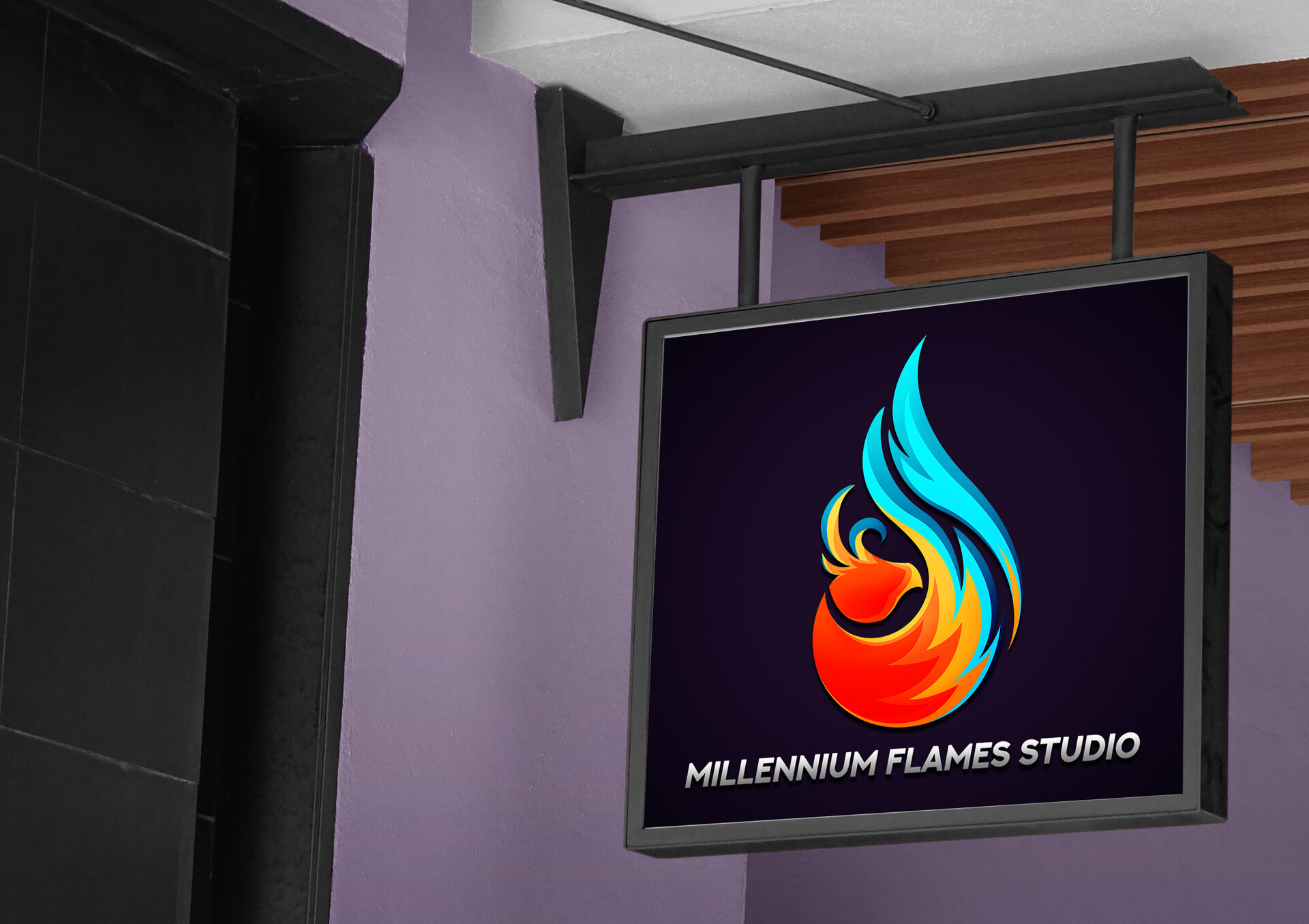 ArtStation - Millennium Flames Studio Mock-up