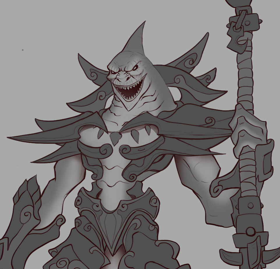 ArtStation - Concept humanoid shark