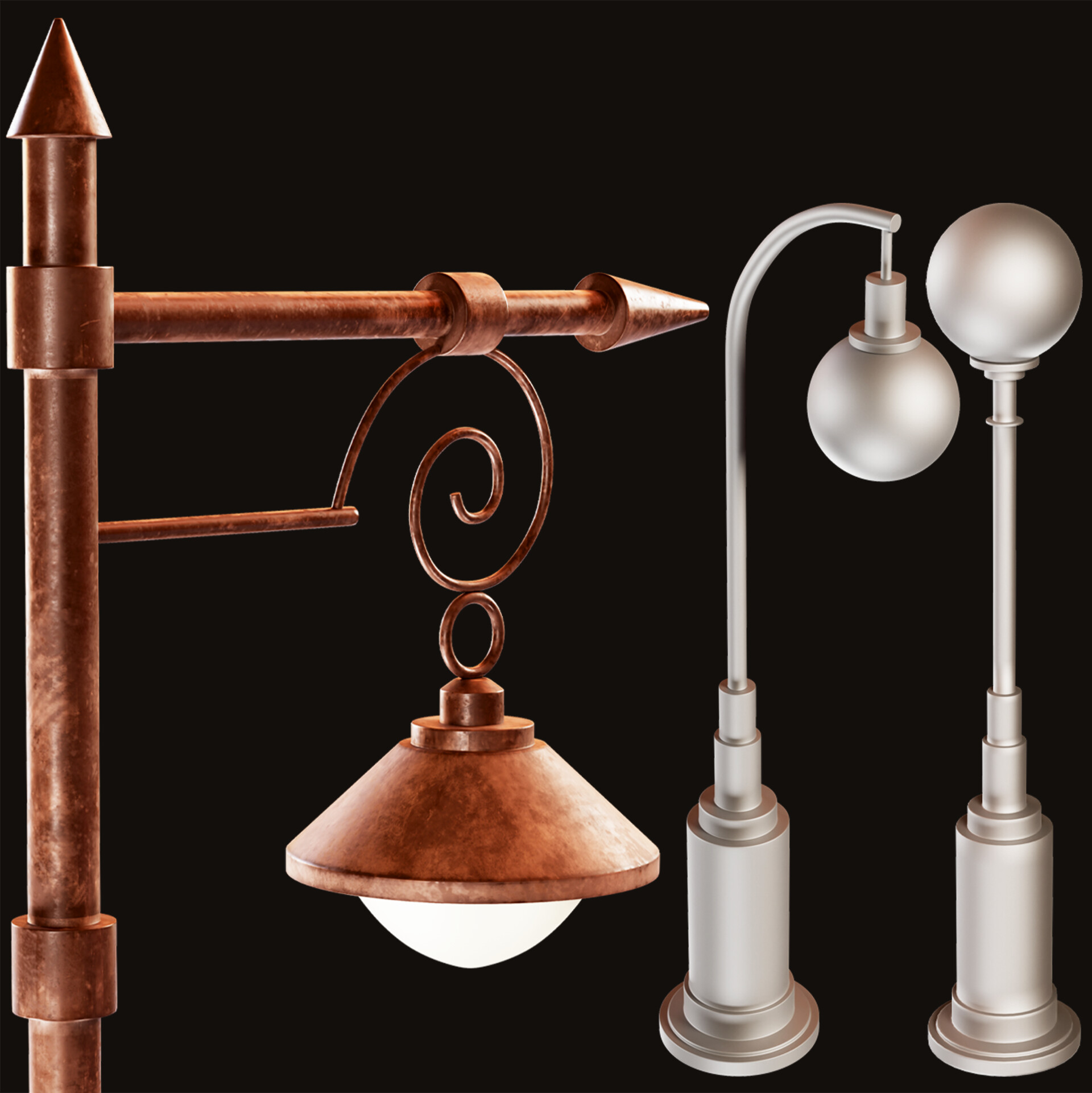 ArtStation - 63 STREET LIGHT BASE MESH_VOL01