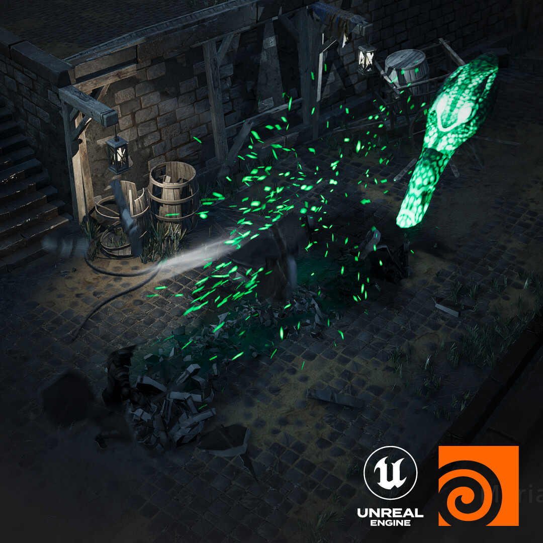ArtStation - Snake Attack VFX | Unreal Engine | Houdini