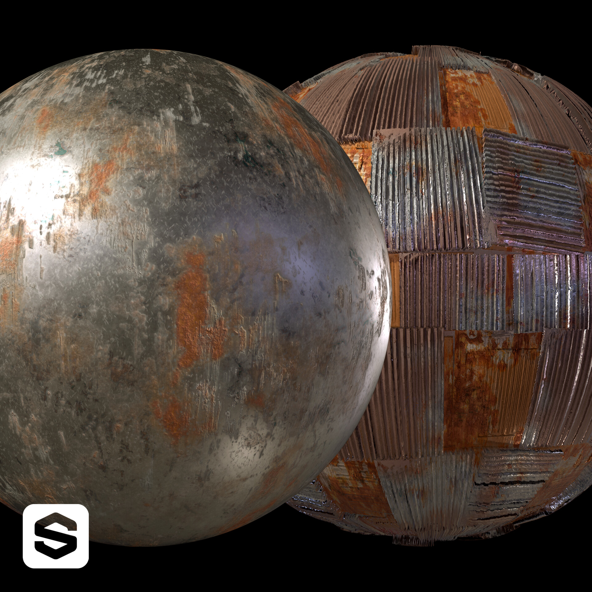 ArtStation - Procedural Metal Wall and Shed Material - Substance Designer