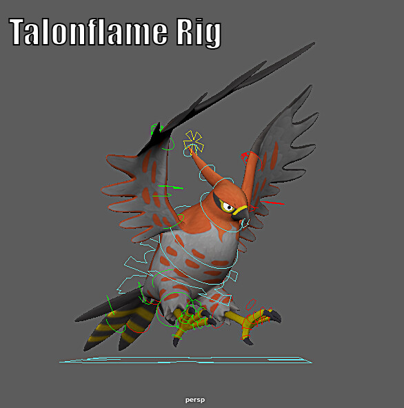 ArtStation - Talonflame Rig - Thomas Rouaux 2024