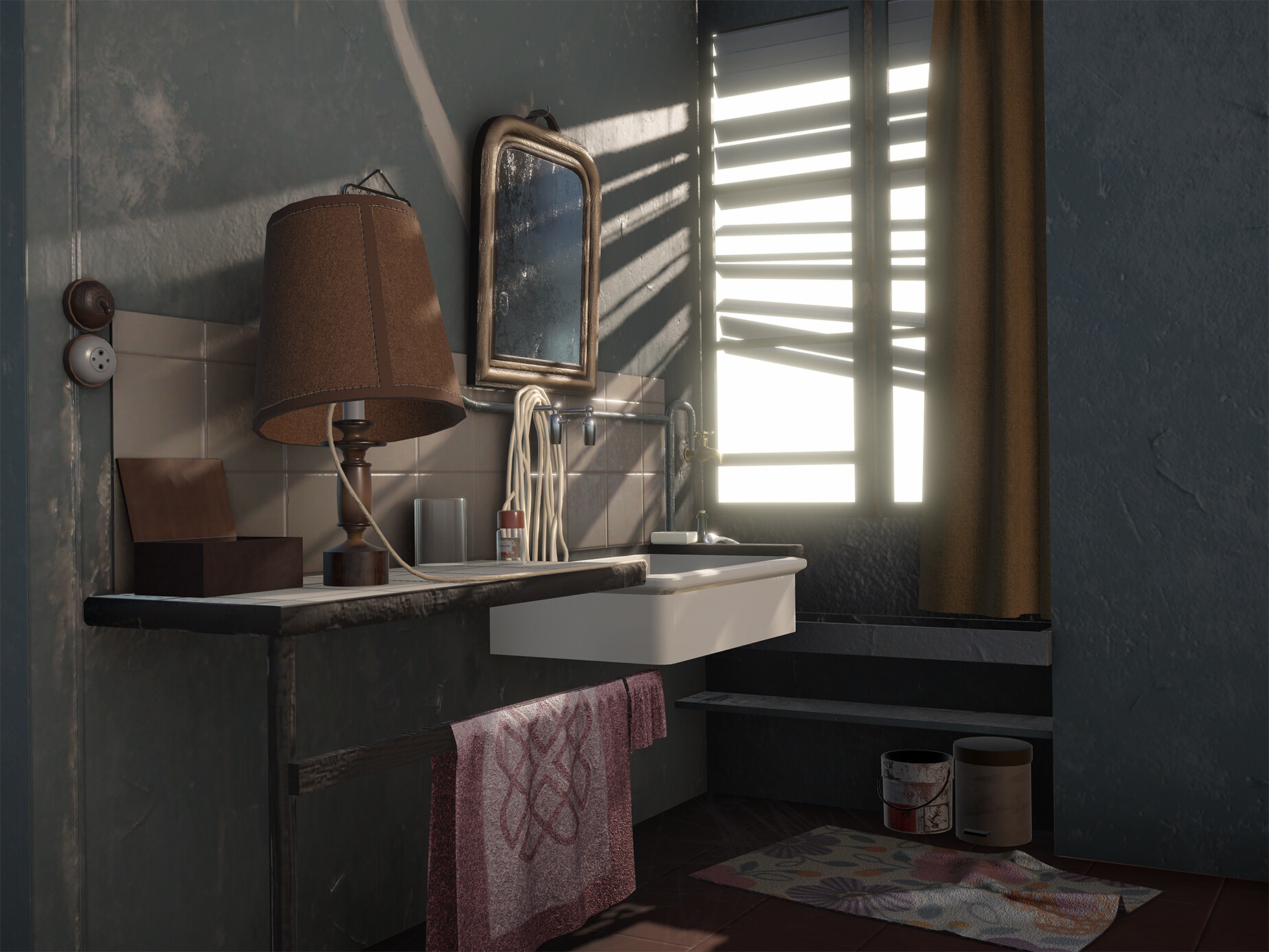 ArtStation - Abandoned room interior