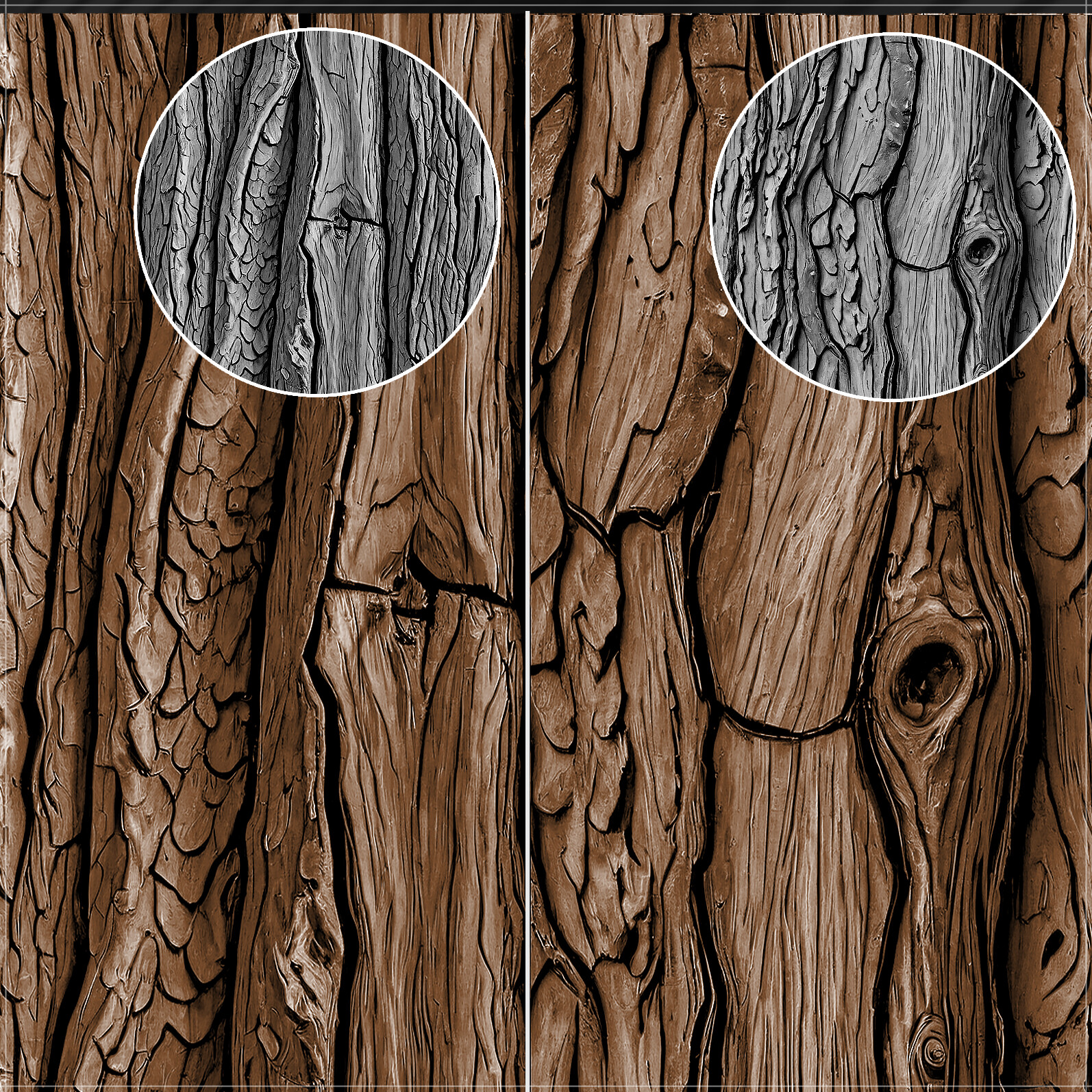 ArtStation - 55 Bark Alpha Map - Vol.31 ( 4K PNG )