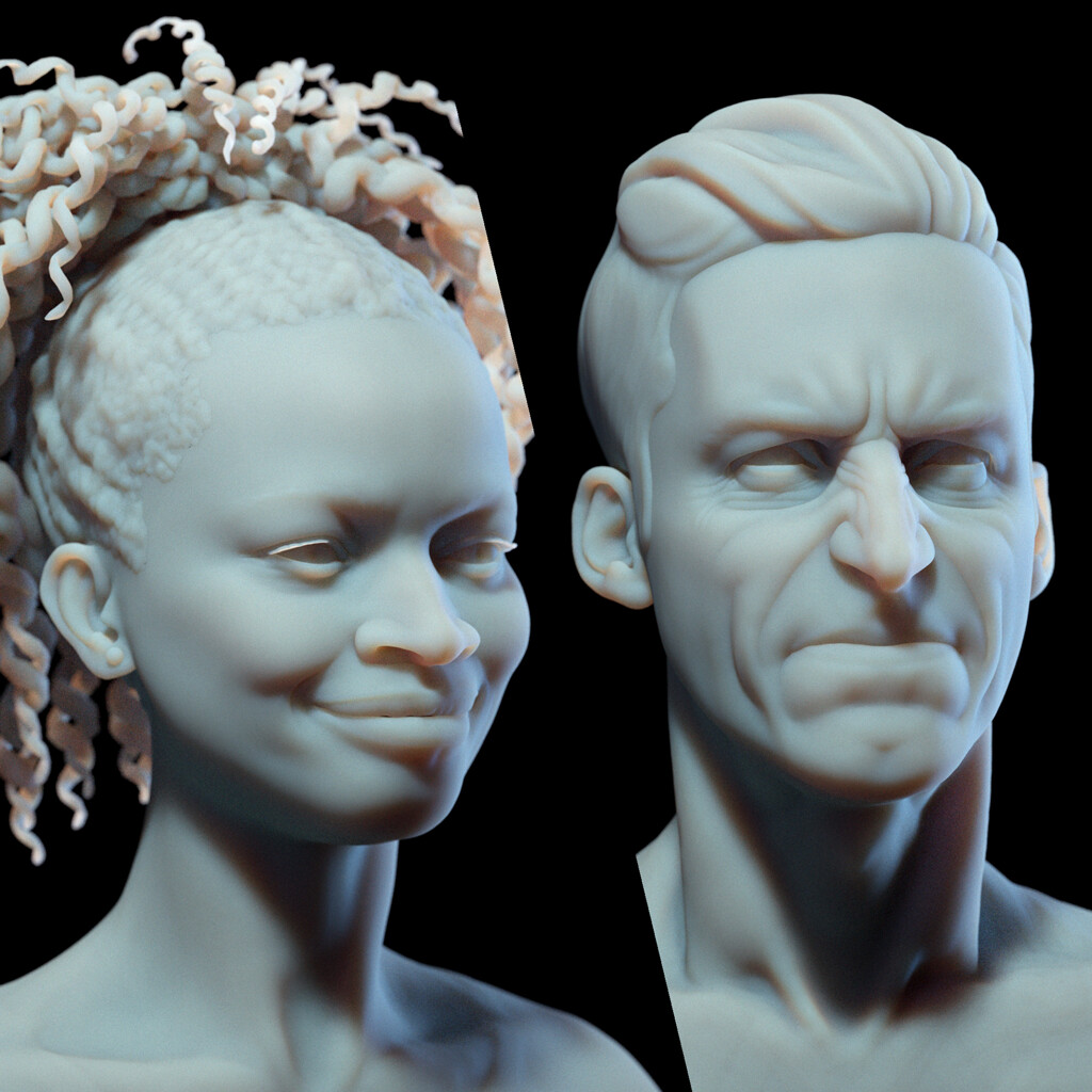 ArtStation - Facial Expressions study