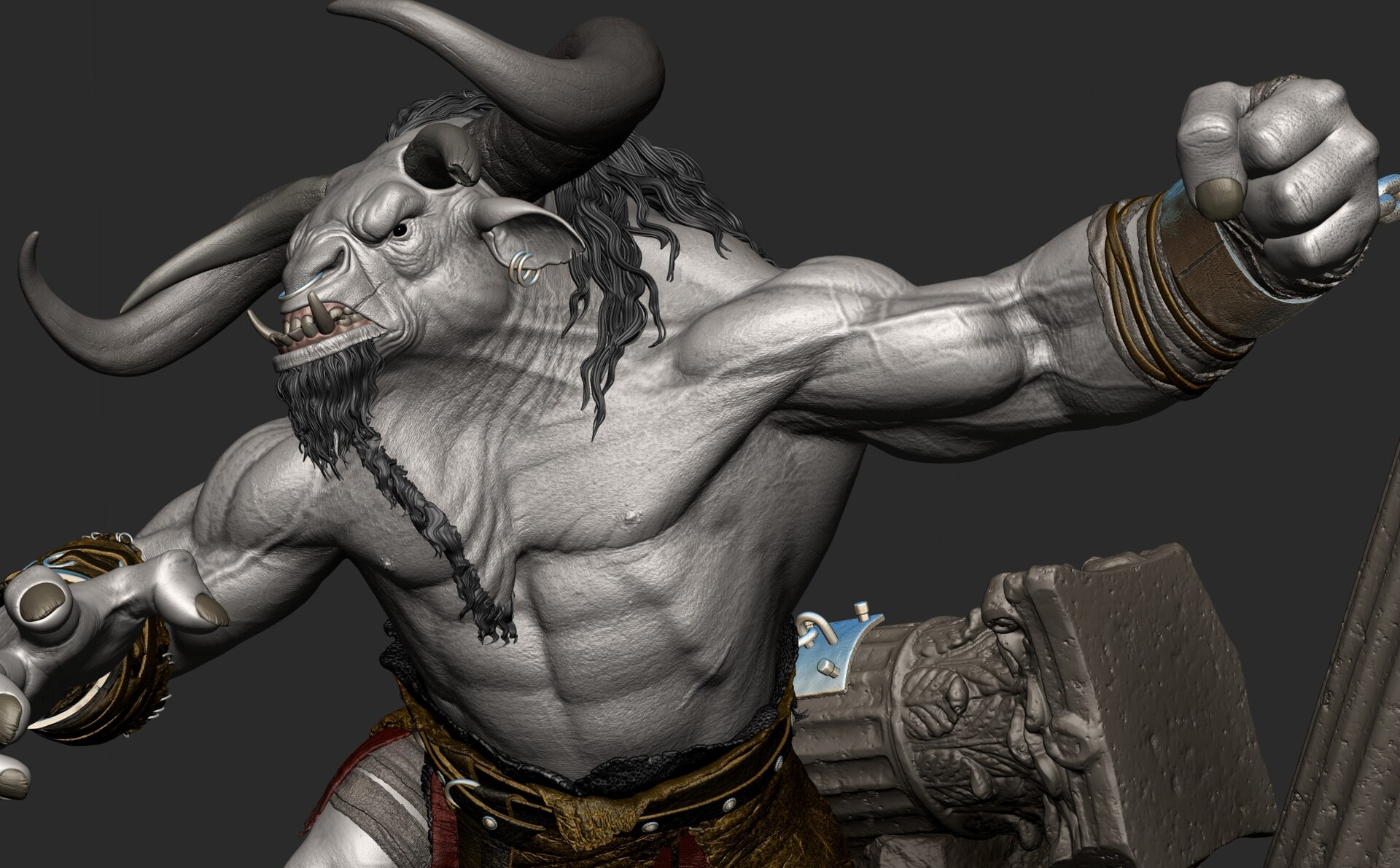 ArtStation - Unleashed Minotaur - 3D print STL