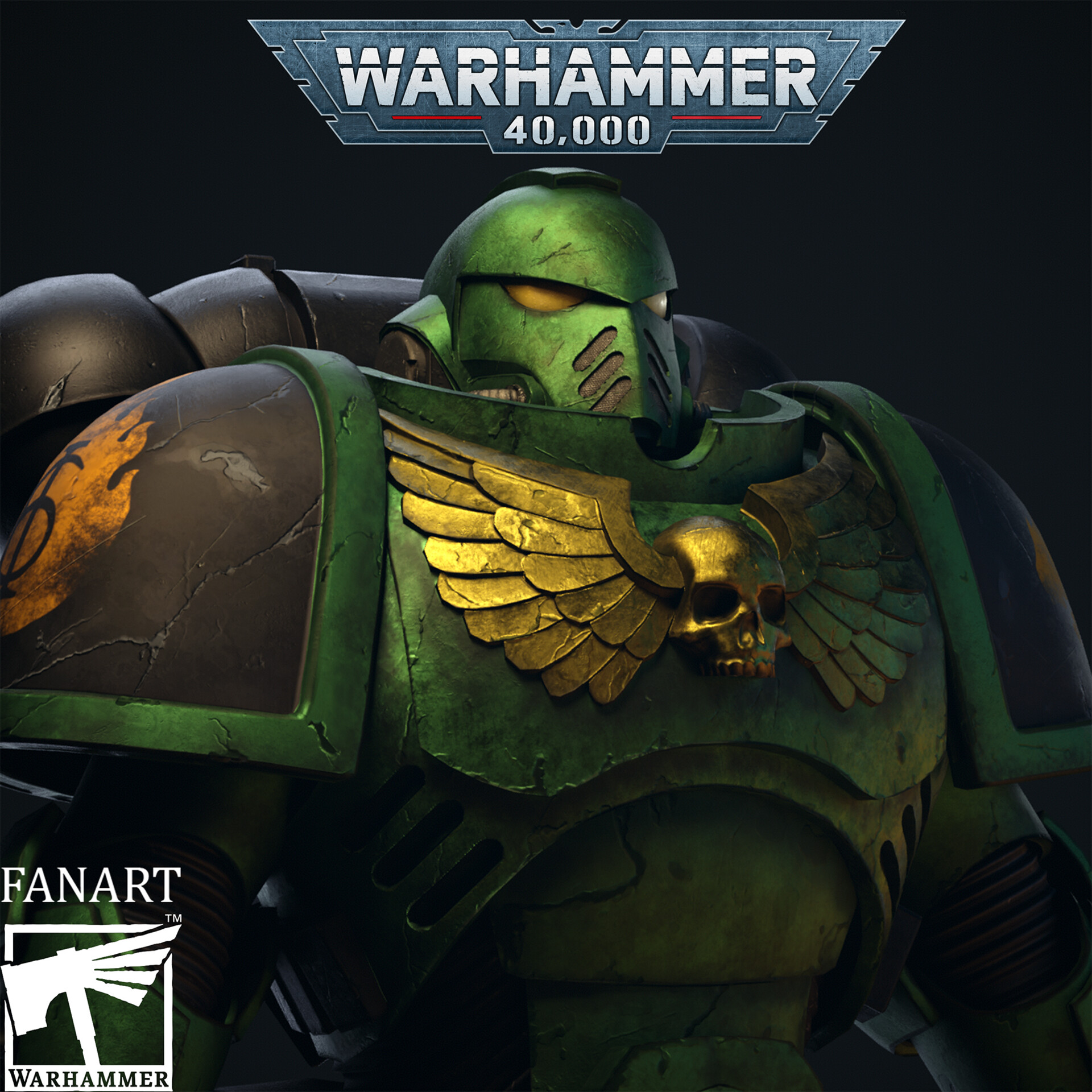 ArtStation - Brother Sa'Kan the Space Marine, from Warhammer 40k serie ...
