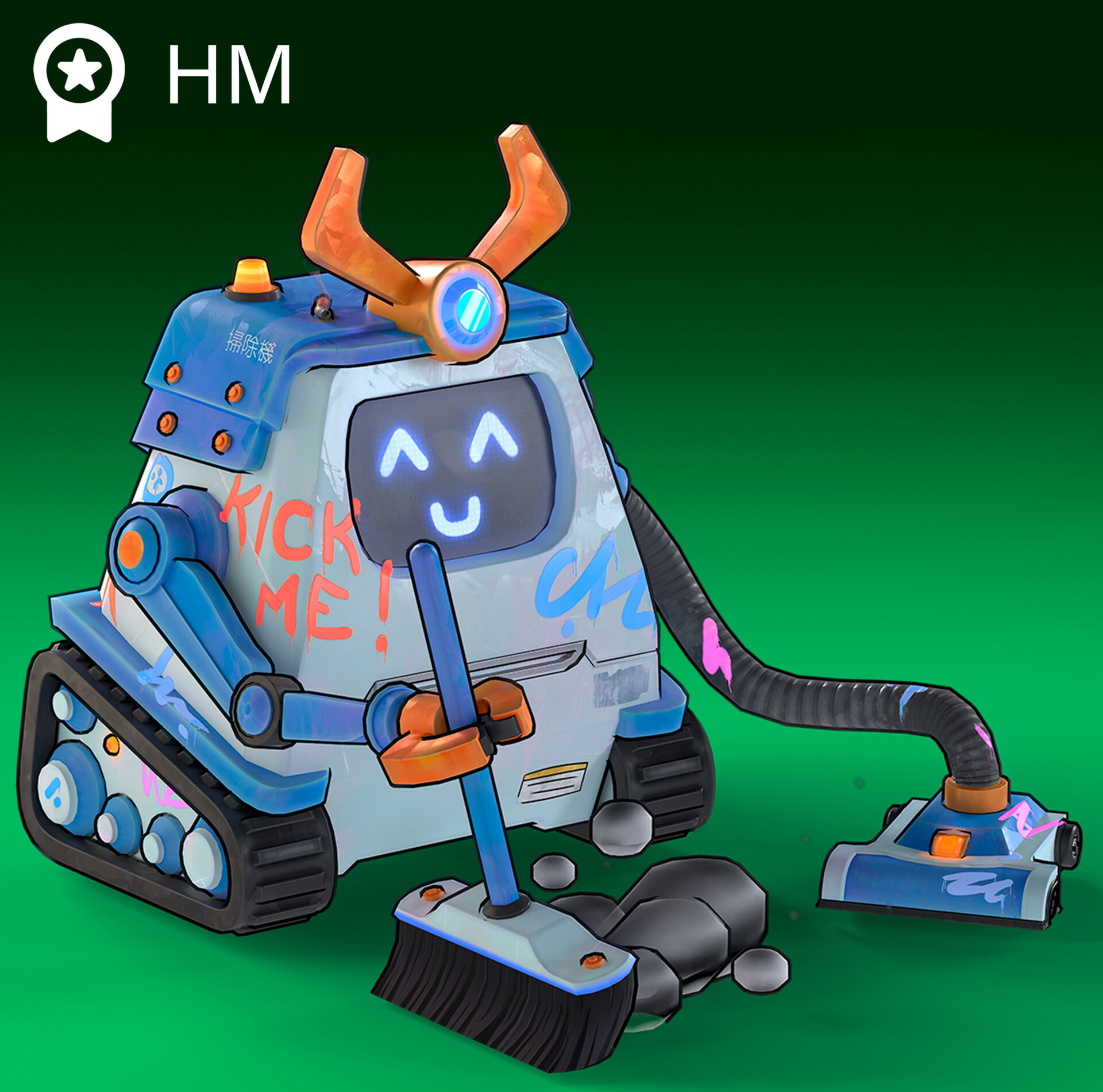 ArtStation - Neo Tokyo - Tormented Cleaning Bot